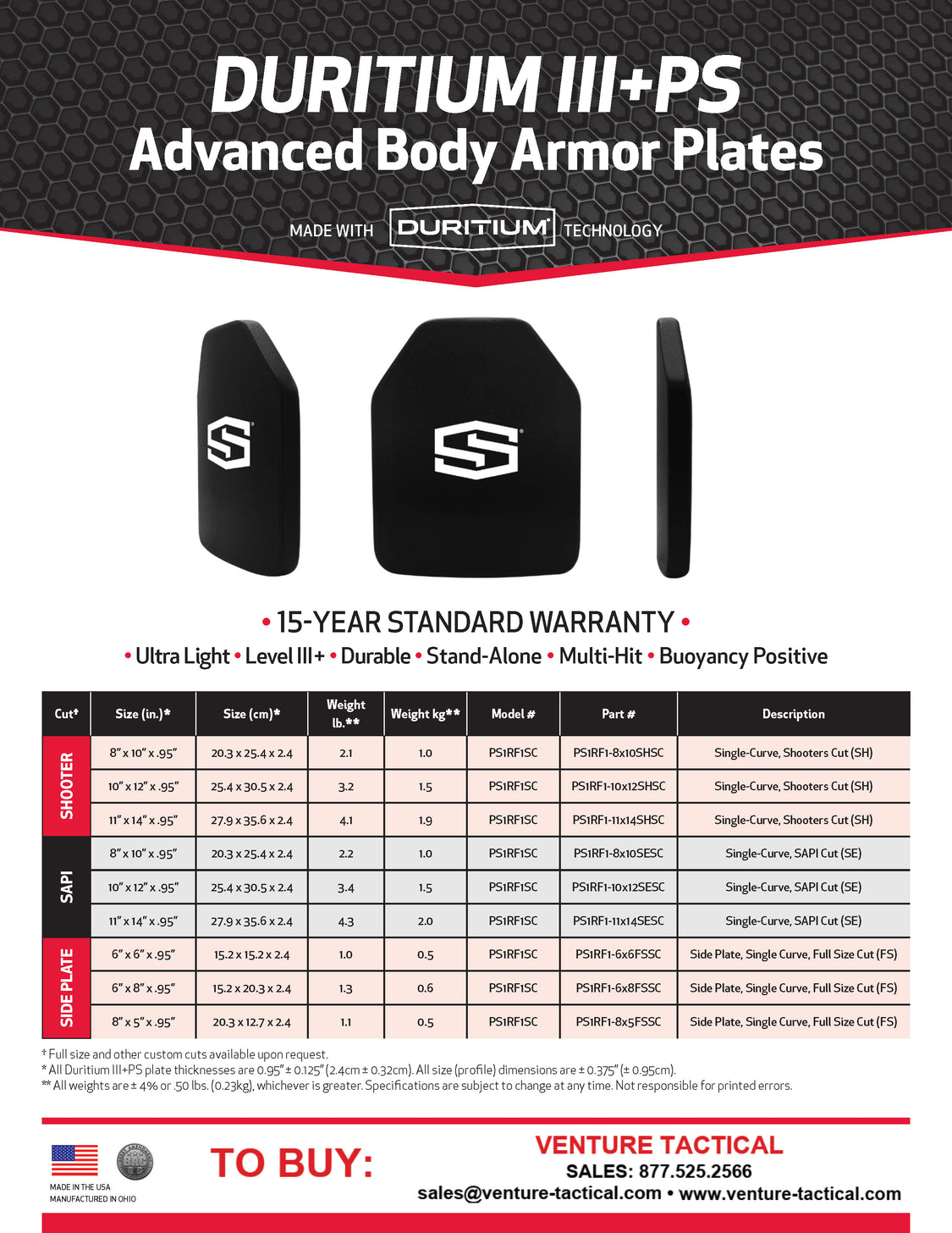 ShotStop DURITIUM Ballistic Body Armor – Venture Tactical