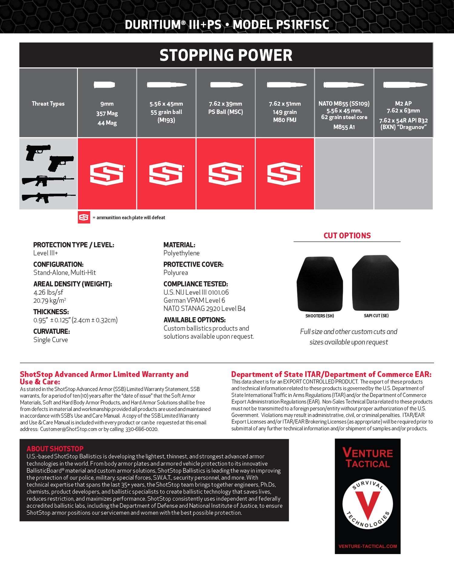 ShotStop DURITIUM Ballistic Body Armor – Venture Tactical